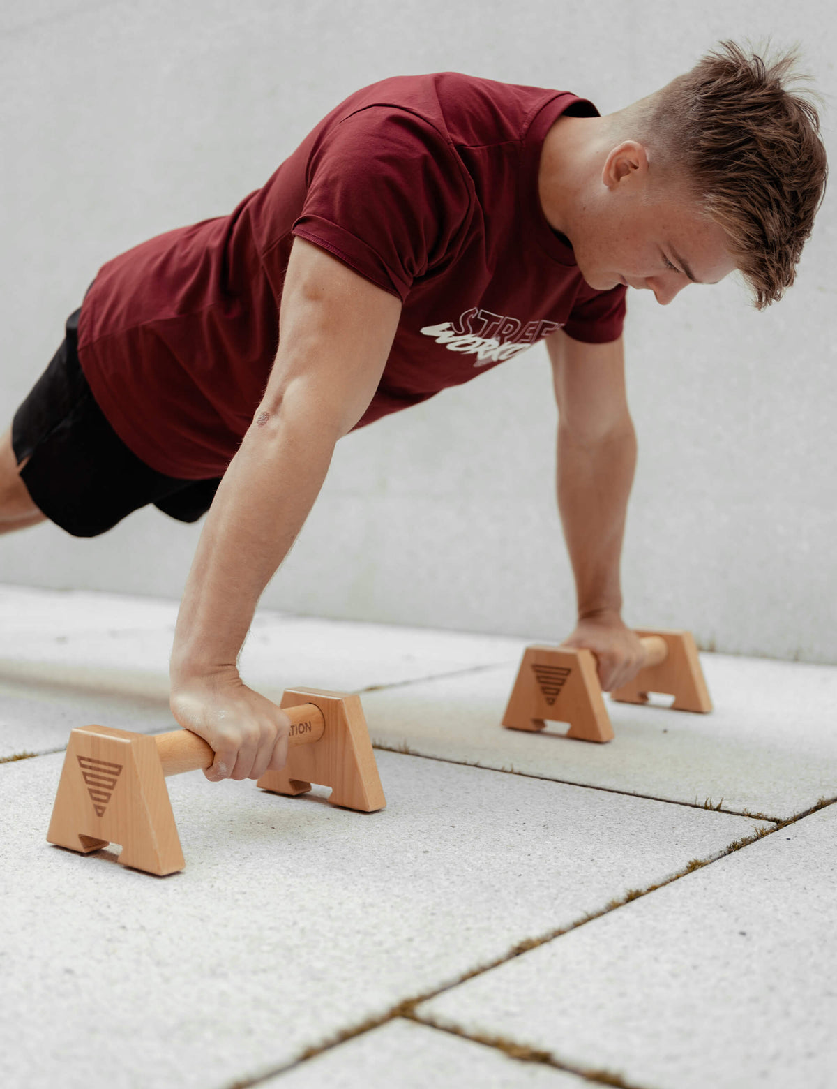 Wooden Parallettes | Calisthenics Mini Bars by GORNATION